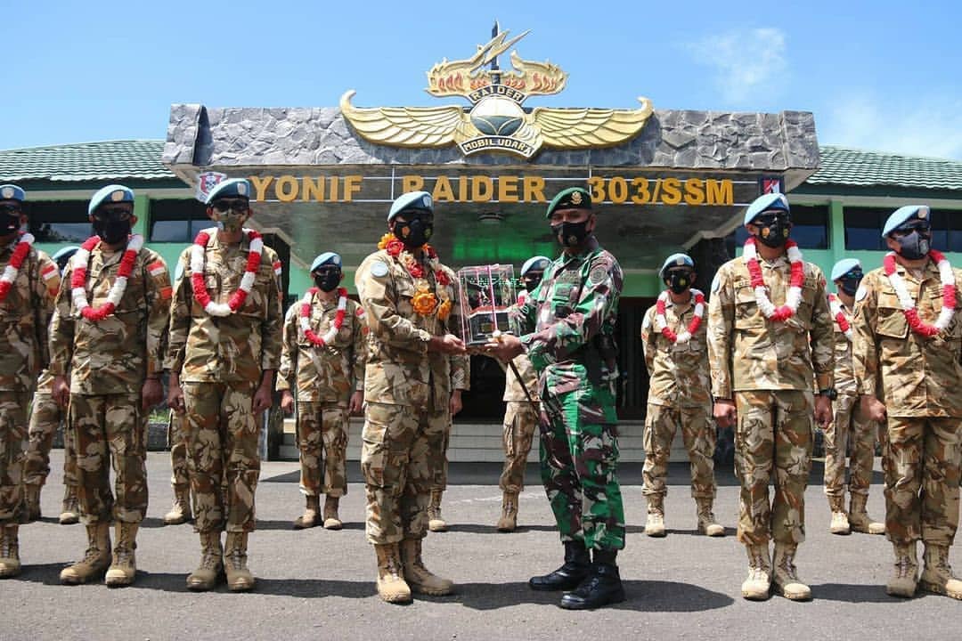Penyambutan Prajurit Terbaik Yonif Raider 303 Kostrad Purna Satgas ...